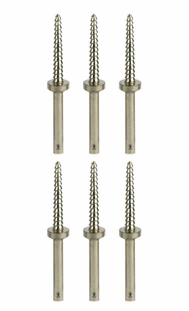 6-PC 3/32" SHANK MINI MANDREL TAPERED THREADED HEAD MANDREL POINTED ...