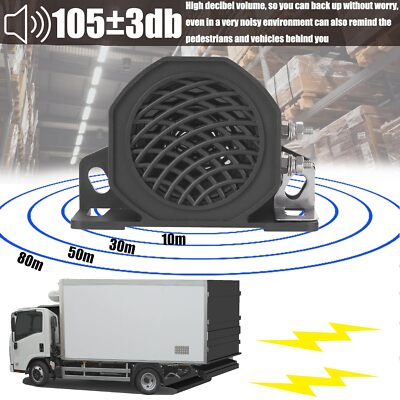 12-80V 102dB Universal Reverse Buzzer Squawker Backup For Truck Warning ...