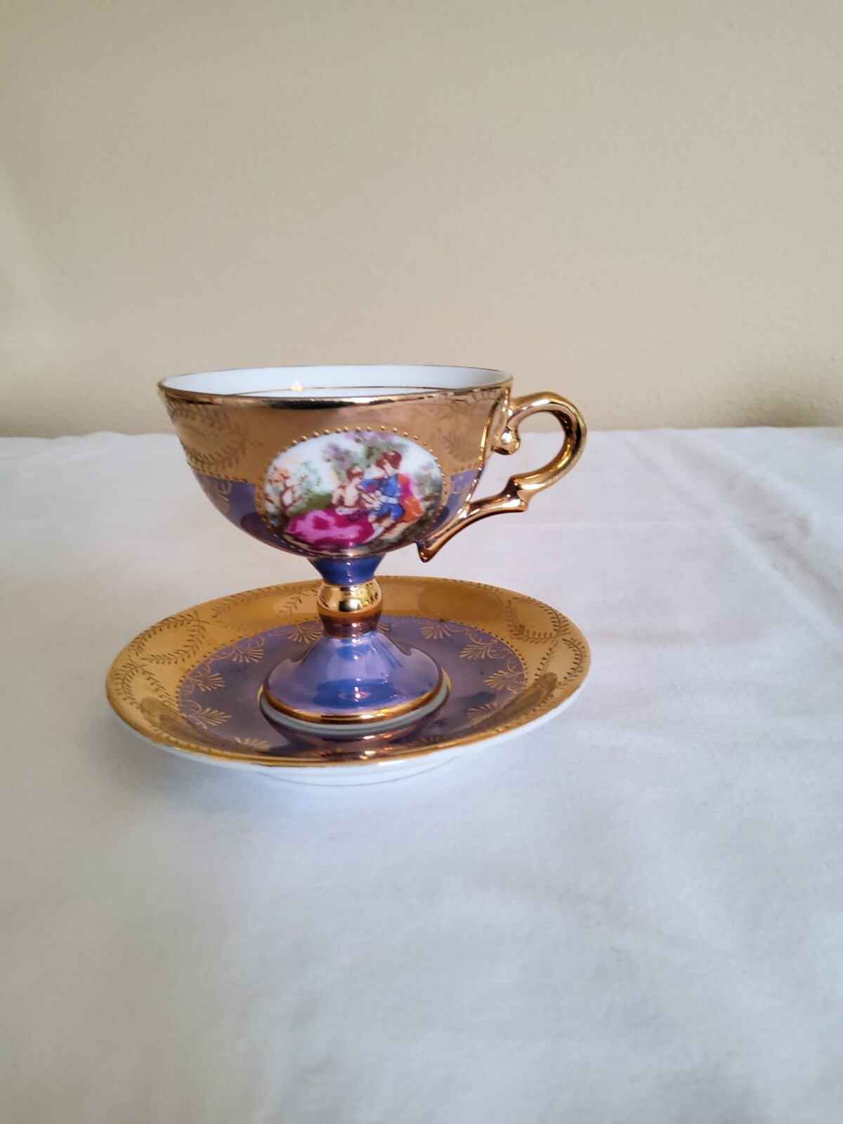 Vintage Royal Vienna 1620 Tea Cup and Saucer - choice of Blue, Purple ...