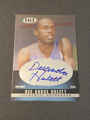 DeeAndre Hulett 2000-01 HIT Rookie Card Auto Autograph A7 | eBay
