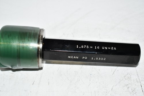 Johnson Gage 1.875-16 UN-2A Setting Plug Thread Plug Gage MEAN pd 1. ...