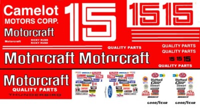 #15 Ricky Rudd Motorcraft Thunderbird Bud Moore 1/24th Scale Nascar ...