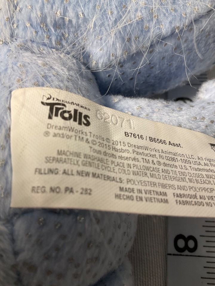 Hasbro Dreamworks Trolls light blue plush/stuffed doll | eBay