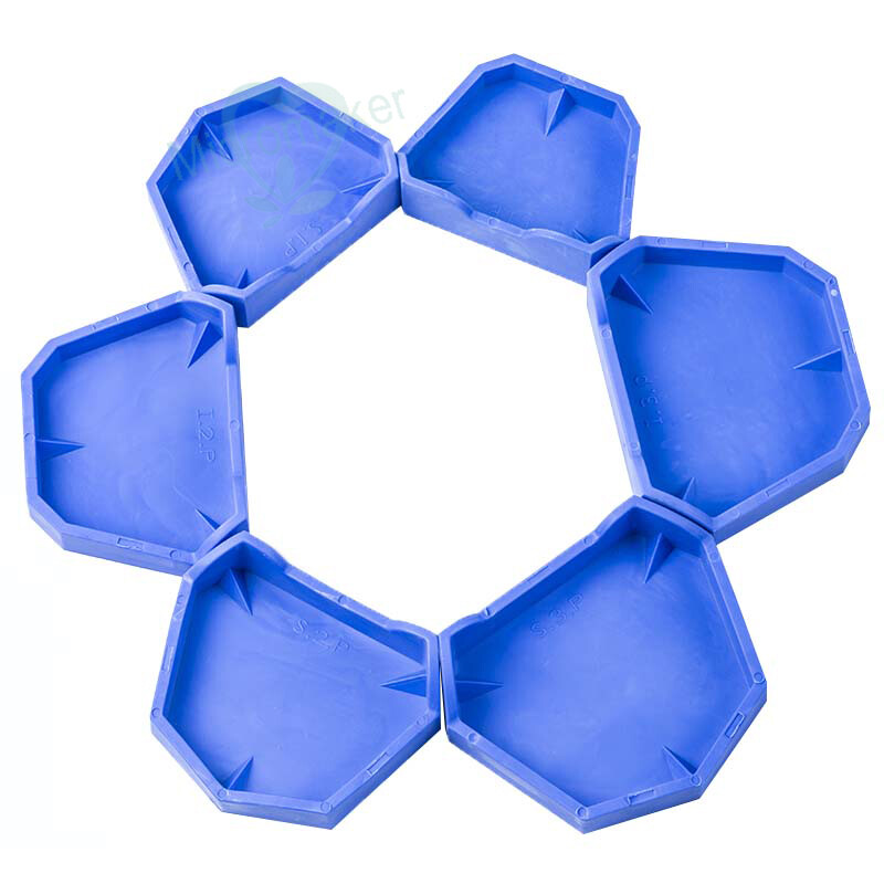 6Pcs/set 3 Sizes Dental Model Base Set Dental Mold Plaster Base Denture ...