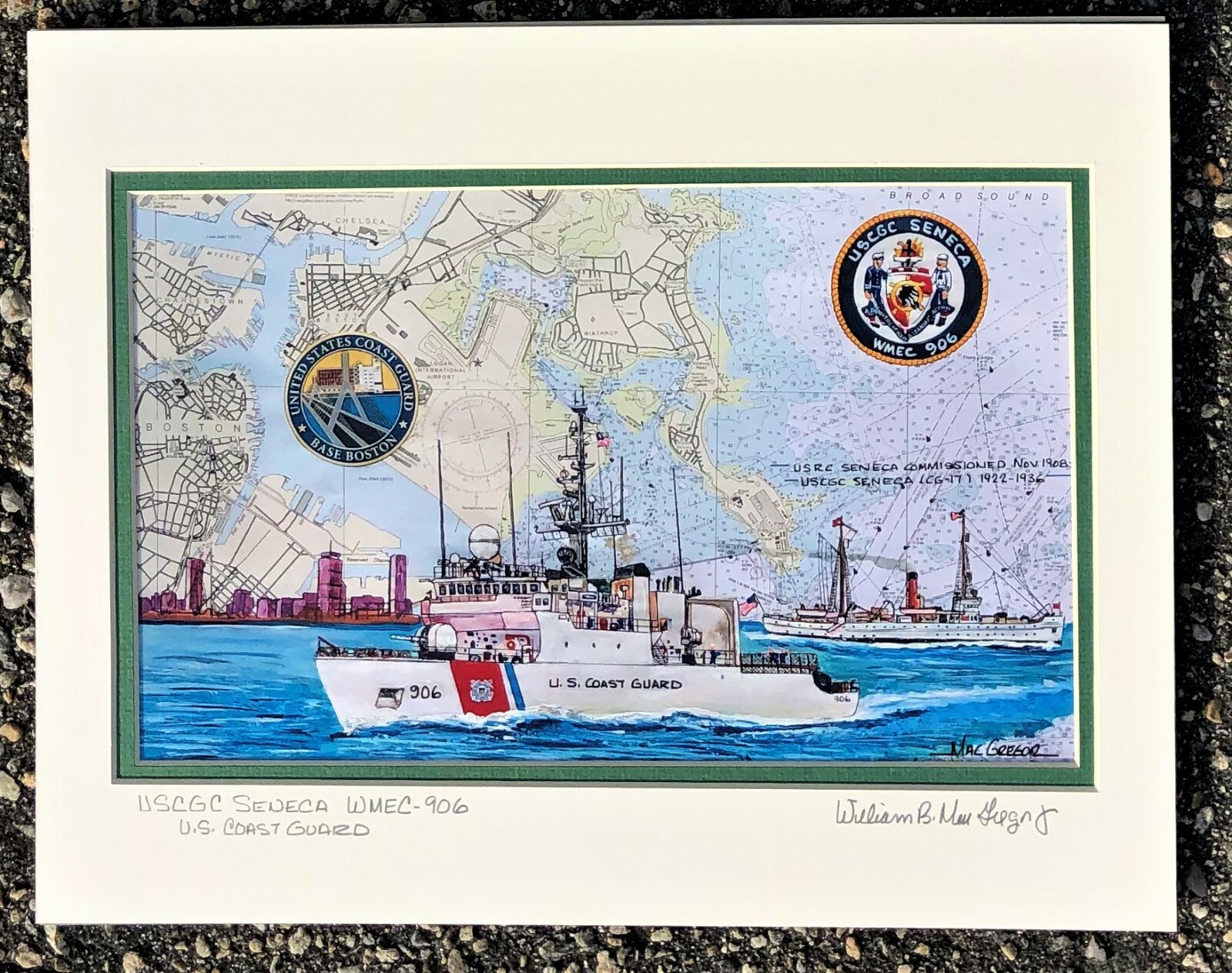 USCGC Seneca WMEC 906 Art Print US Coast Guard Cutter Portsmouth VA ...