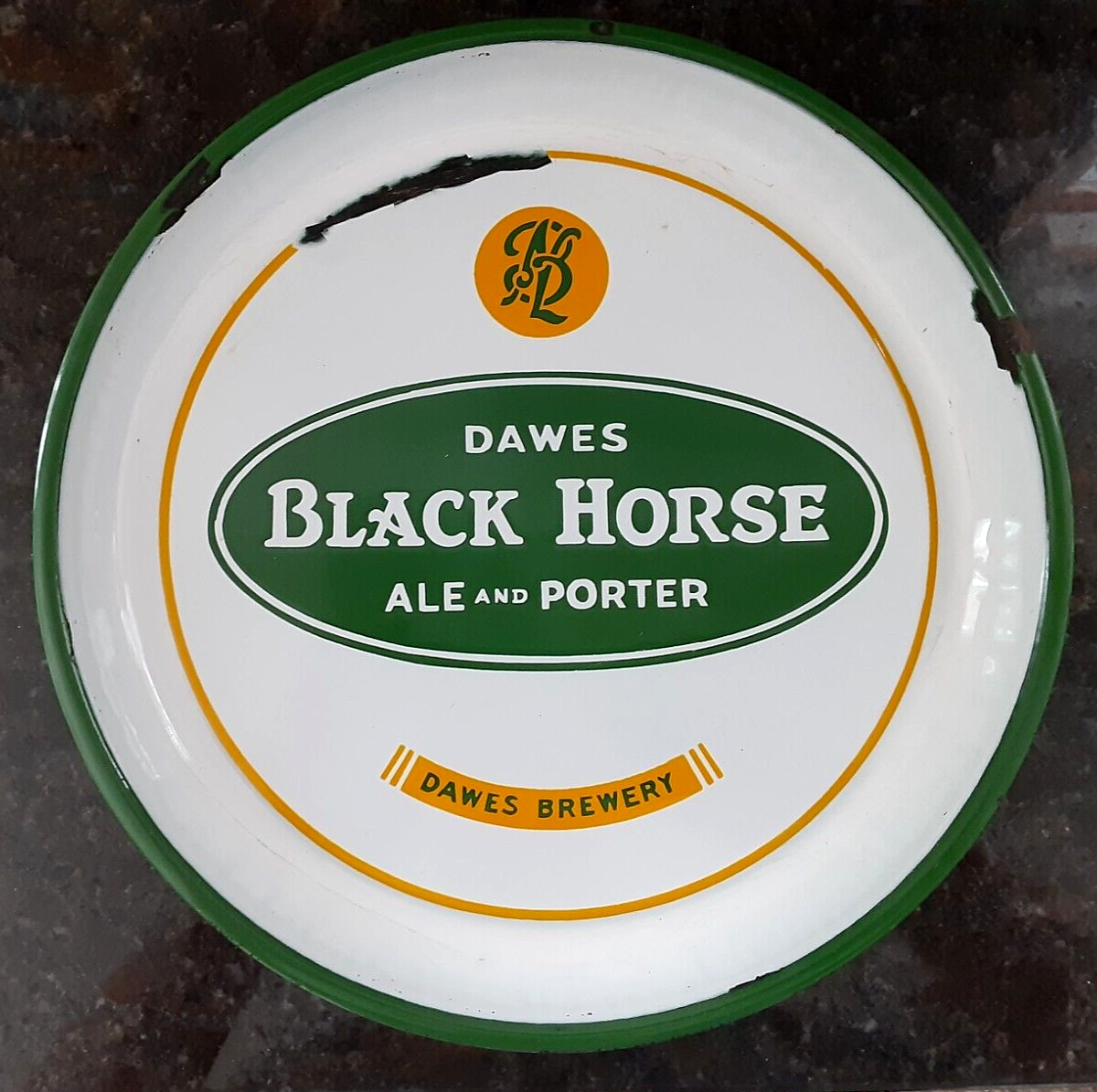 Vintage Dawes Black Horse Ale and Porter Enameled Beer Tray | eBay