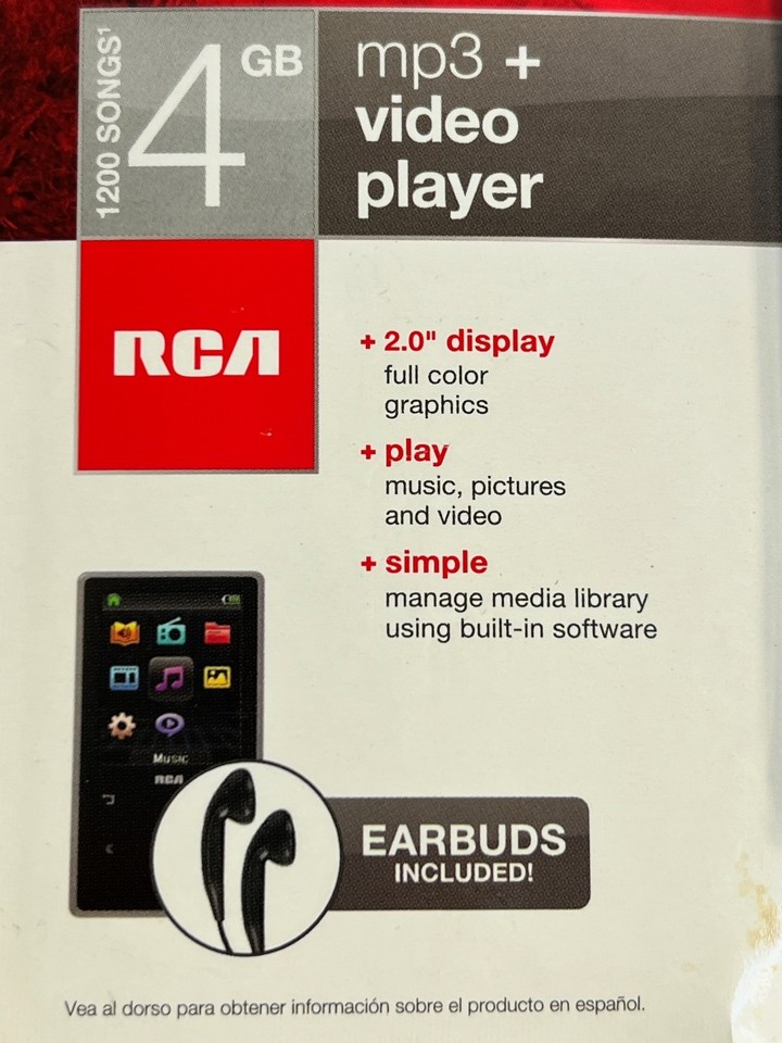 RCA 4GB mp3 + Video Player, 2.0" Display - NEW Sealed Box - M6204 | eBay