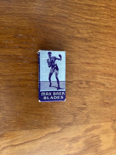 OLD SUPER RARE 1930's World Champion boxer MAX BAER razor blade EMPTY ...