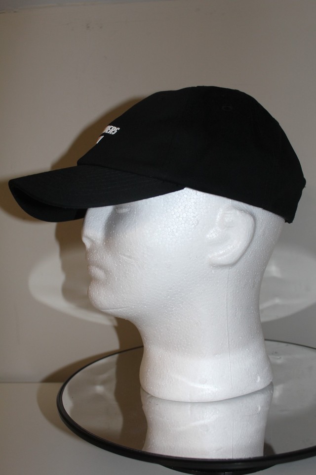 Members Only Adjustable Baseball Cap Hat White Lettering Black | eBay