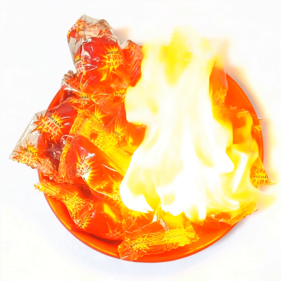 Toung Torcher Fire Ball Candy Super Hot Cinnamon Jawbreaker Ind Wrapped ...