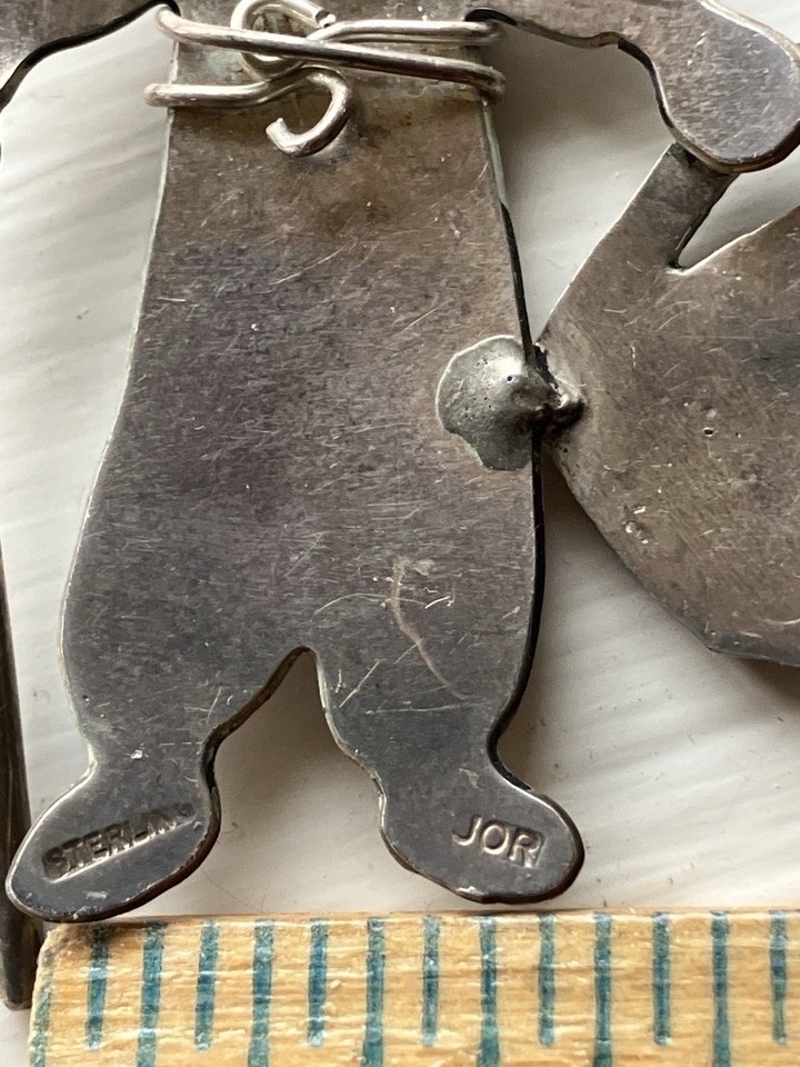 JOR Jon Randahl sterling silver tack Back brooch Gardener WateringCan ...