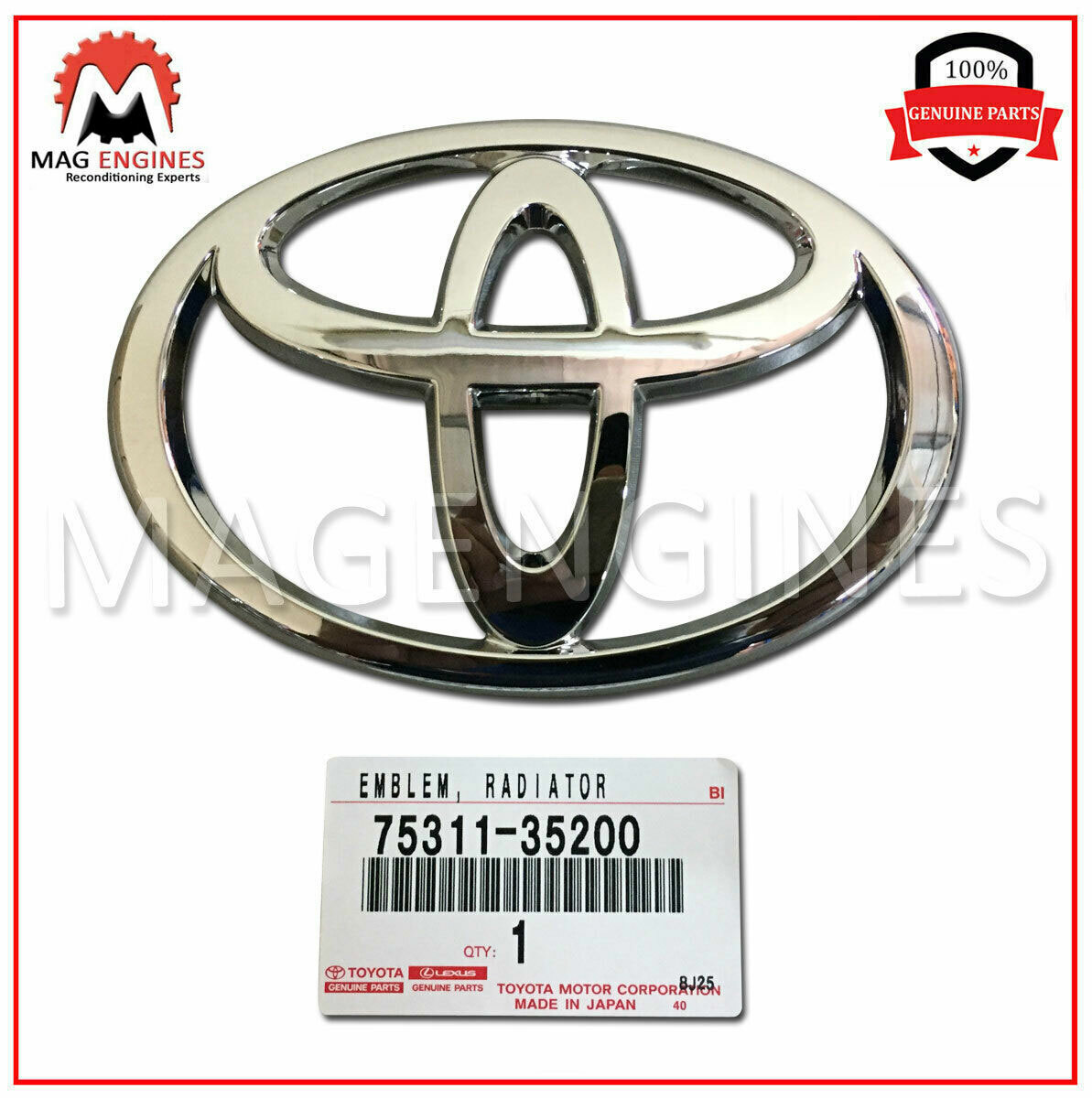75311-35200 GENUINE OEM RADIATOR GRILL EMBLEM 7531135200 | eBay