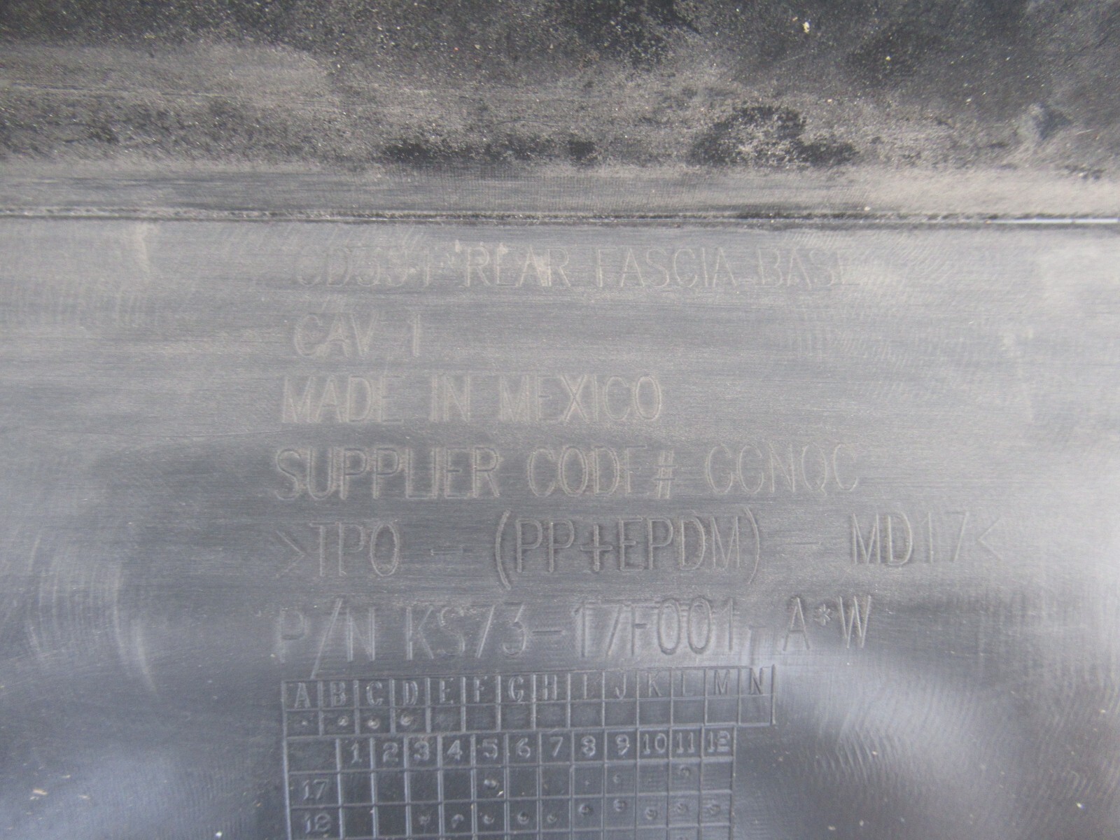 2019-2020 Ford Fusion Rear Bumper Cover Panel Plastic KS73-17F001-AW 19 ...