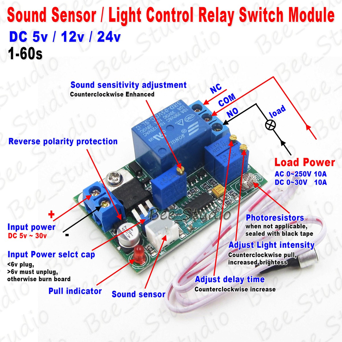 With Light Control Relay Schematic