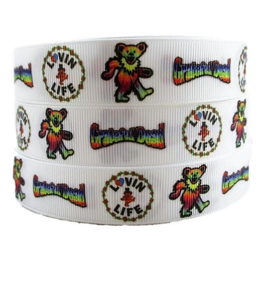 Grateful Dead Dancing Bears 1" Wide Repeat Ribbon Sold in Yard Lots | eBay