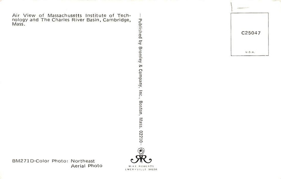 Vintage MIT Aerial View Cambridge MA Chrome P142 | eBay