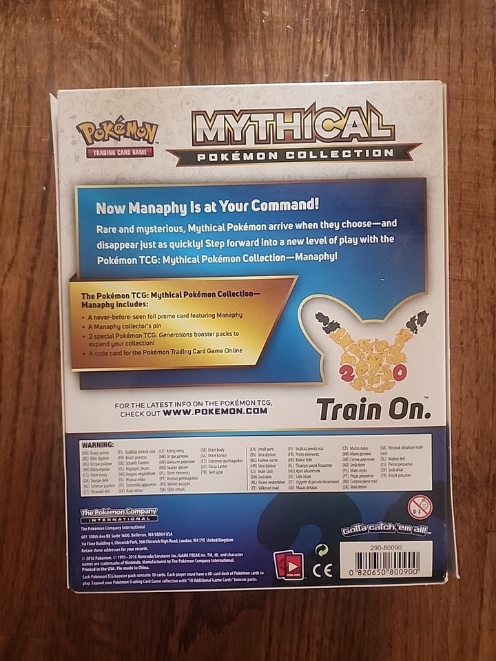 Pokemon Mythical Collection Manaphy 20th Anniversary Box FACTORY SEALED ...