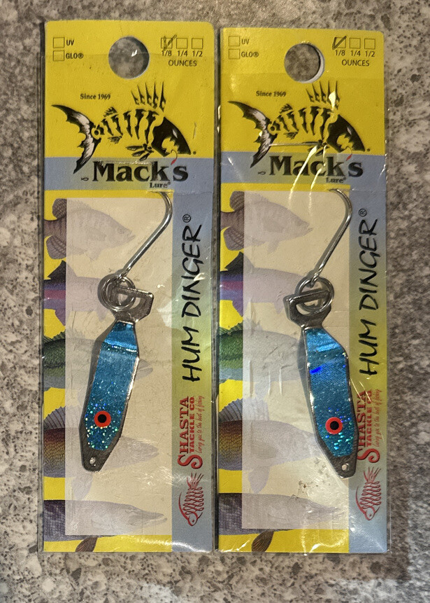 2 Packs Mack’s Hum Dinger 1/8 OZ Nickel Blue Glitter | eBay