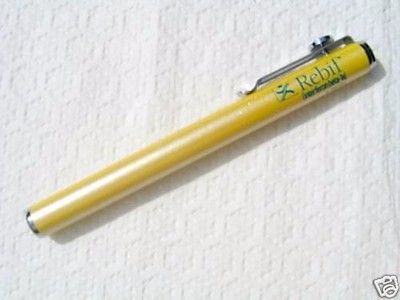 Pharmaceutical Drug Rep Rebif Heavy Metal Unique Pen 🖊 Collectible | eBay