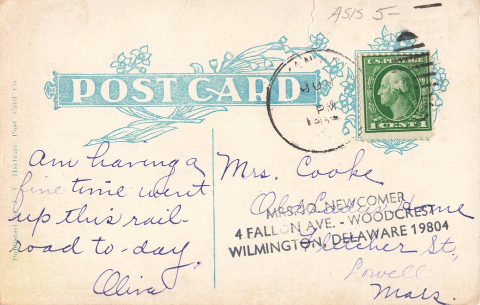 Postcard Train Jacobs Ladder Mt Washington Railway posted 1914 NH DB | eBay