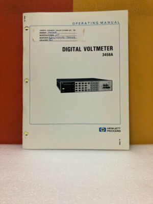 HP 03456-90006 Digital Voltmeter Model 3456A Operating Manual | eBay