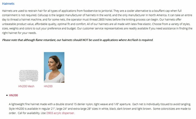 CELLUCAP K224HNWT Hairnet White 24 in dia PK1000 for sale online | eBay