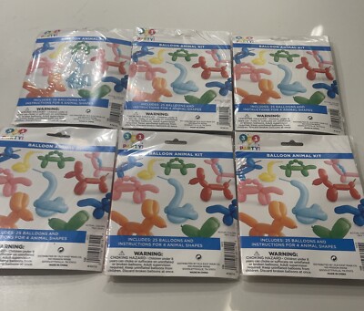 321 Party Balloon Animal Kit 25 Balloons And Instruction For 4 Shapes 6 ...