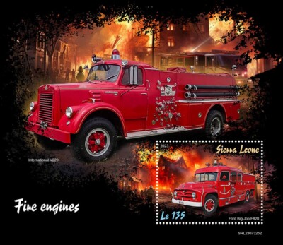 Fire Trucks Fire Engines MNH Stamps 2023 Sierra Leone S/S | eBay