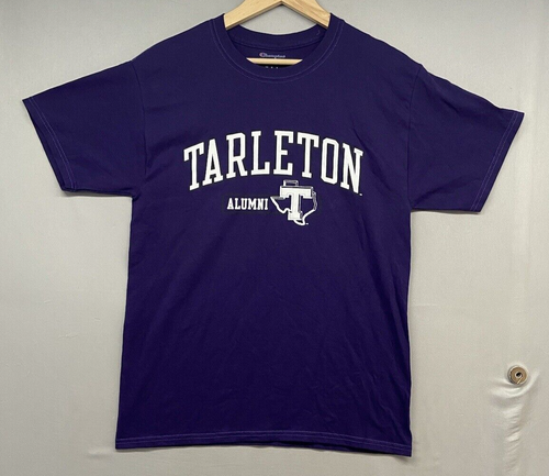Tarleton State University ALUMNI Texans T-Shirt MEDIUM Purple White TSU ...