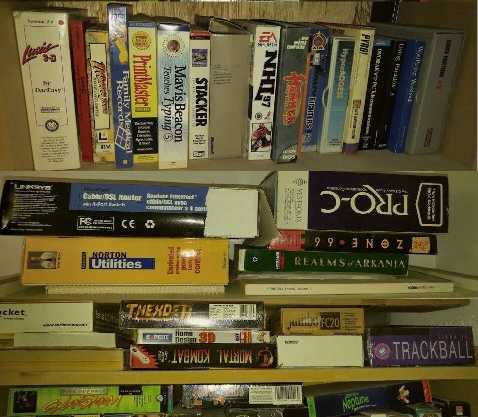 Huge assortment hundreds of PC Retro big box 1990s games make ...