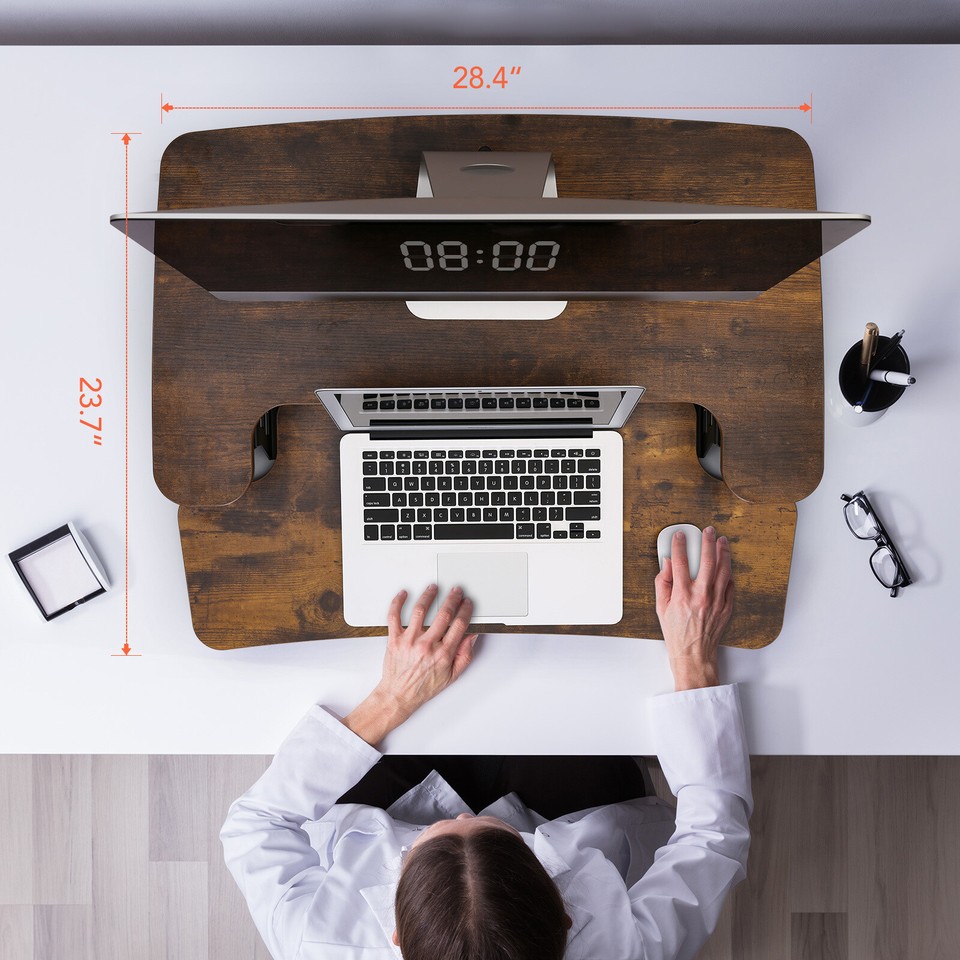 FLEXISPOT 35" Standing Desk Riser Keyboard Tray Stand Up Desk Converter ...