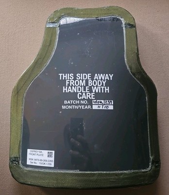 Osprey Body Armour Ballistic Plate Front with cover Large Genuine Issue ...