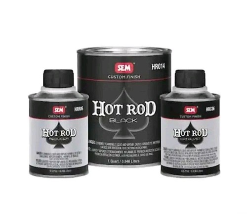 SEM HR010 Hot Rod Black Kit Auto Paint Catalyst & Reducer Low Gloss ...