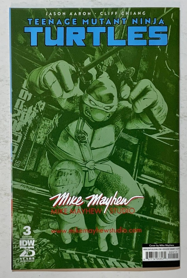 TEENAGE MUTANT NINJA TURTLES # 3 Cover RE B&W VARIANT EXCLUSIVE IDW ...