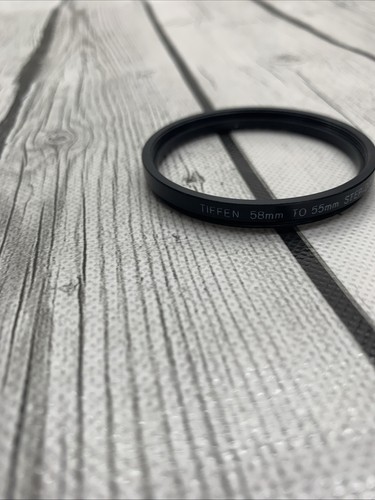 Tiffen 58mm to 55mm Step - Down ring metal threaded for lens filter made in USA | eBay