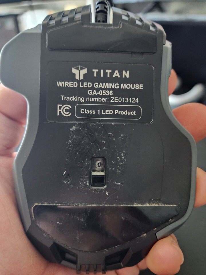 TITAN Wired LED Gaming Mouse w/4 Adjustable DPI Modes #GA-0536 ...