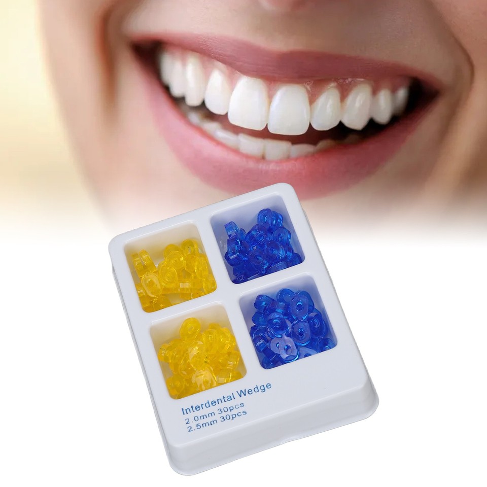 60Pcs Tooth Gap Wedge Reliable Silicone Rubber Dental Wedges for Dental ...