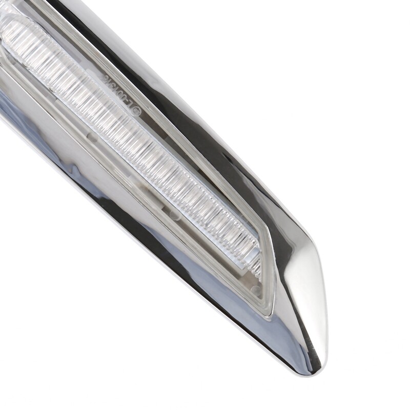 Chrome LED Side Marker Turn Indicator Lights for 3-Series E46/E90/E91 ...