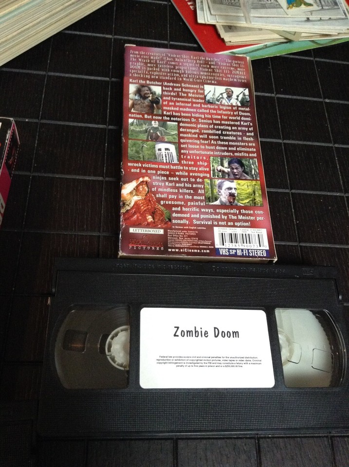 VHS ZOMBIE DOOM ADREAS SCHNAAS HORROR CULT CINEMA NOIR 2000 | eBay