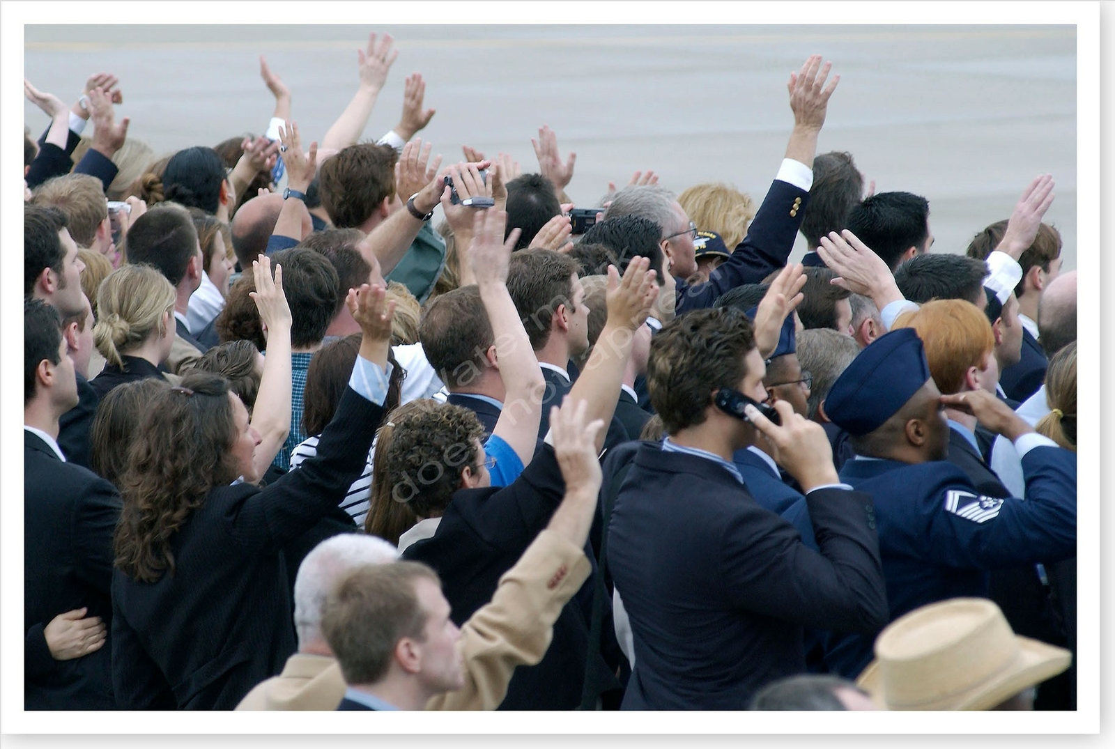 Ronald Reagan Funeral Well Wishers Waving To Nancy Silver Halide Photo ...