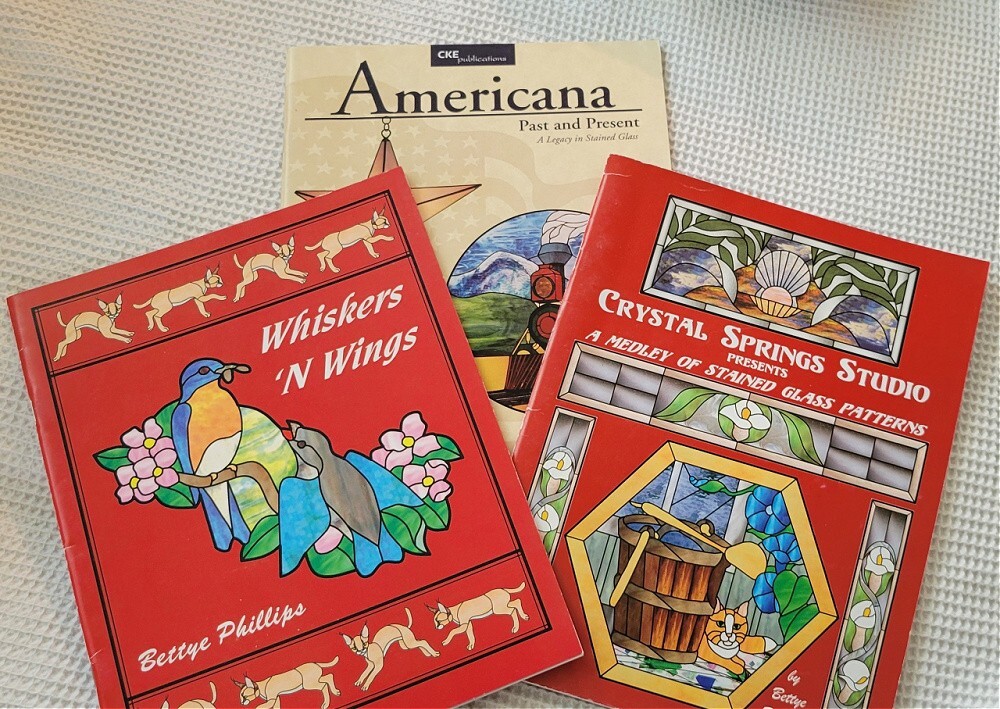 Stained Glass Pattern and Instruction Books DVDs Lot of 14 | eBay