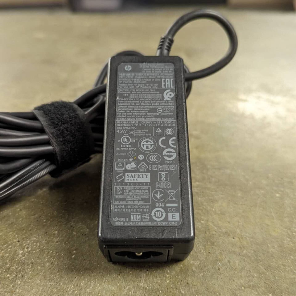 Genuine HP Laptop 45W 65W 90W 135W AC Adapter Charger Power Supply Blue ...
