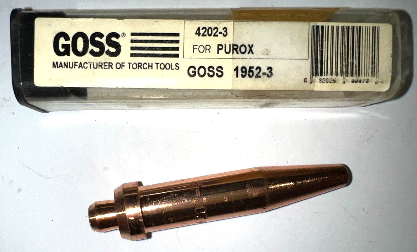 GOSS GENERAL PURPOSE CUTTING TIP PUROX STYLE 1952-3 4202-3 5-10 PSI ...