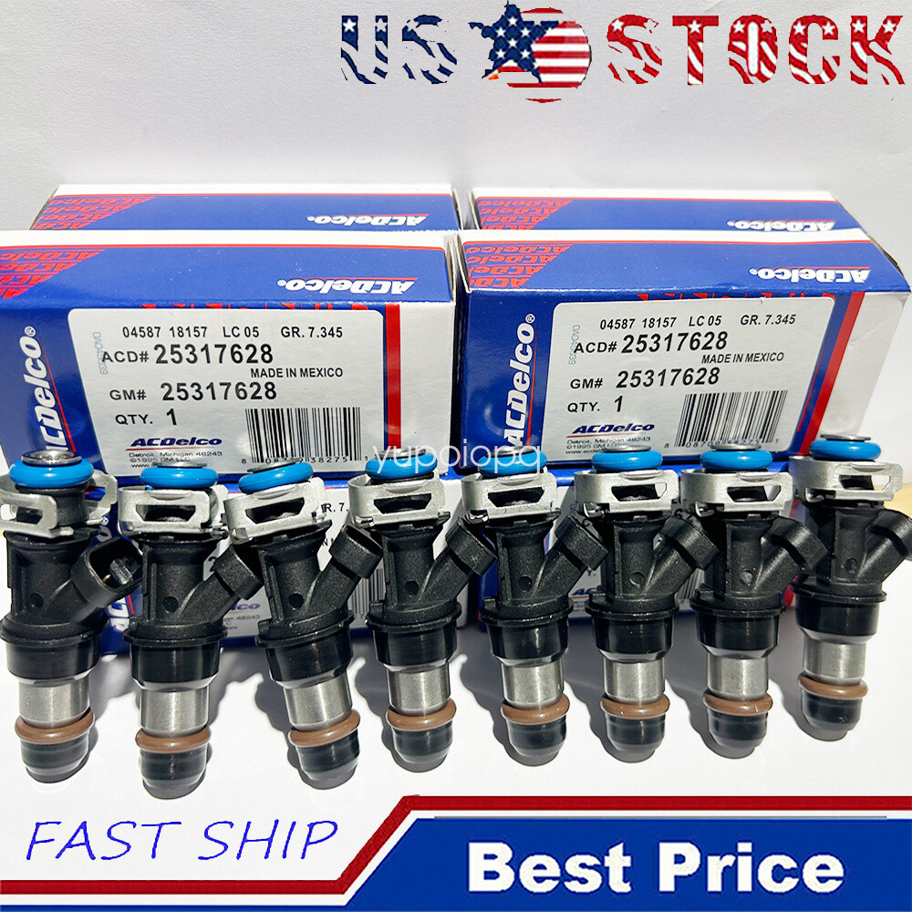 8x Fuel Injectors 2 Hole Fit For Chevy GMC Truck 4.8L 5.3L 6.0L 99-06 ...