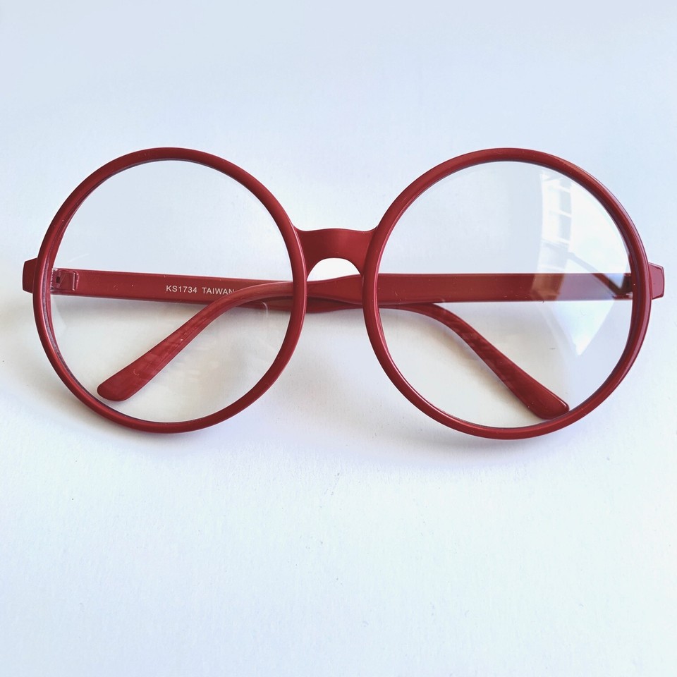 Round BIG Oversized DIA Circle Clear BOHO HUGE Nerd Eyeglasses Frames ...