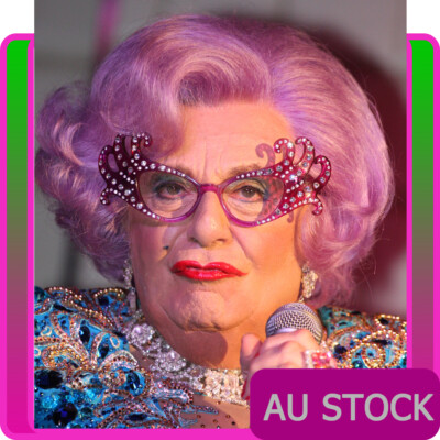 Dame Edna Everage Aussie Fancy Costume Party Wig + Glasses Drag Queen ...