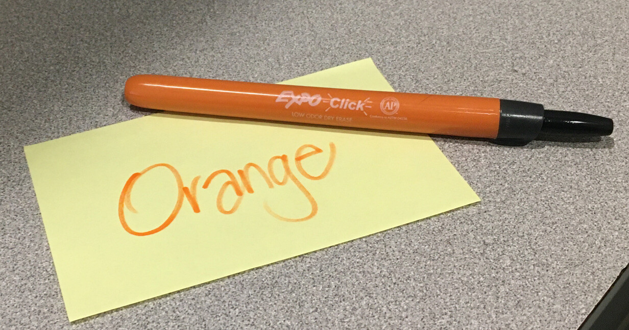 EXPO Click Dry Erase Marker Fine Tip -ORANGE, One Marker - # 1767503 | eBay