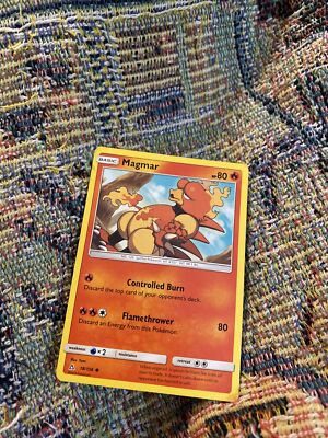 POKEMON Trading Card basic magmar hp80 controlled burn flamethrower 18/ ...