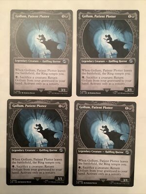 MTG LOTR: x4 Gollum, Patient Plotter (Legendary Creature) Showcase ...