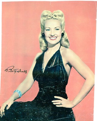 Torn Magazine Page-Hand Signed By Betty Grable-Holographic Sticker On ...